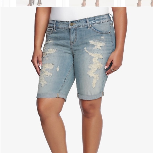 torrid | Shorts | Highly Distressed Light Wash | Poshmark